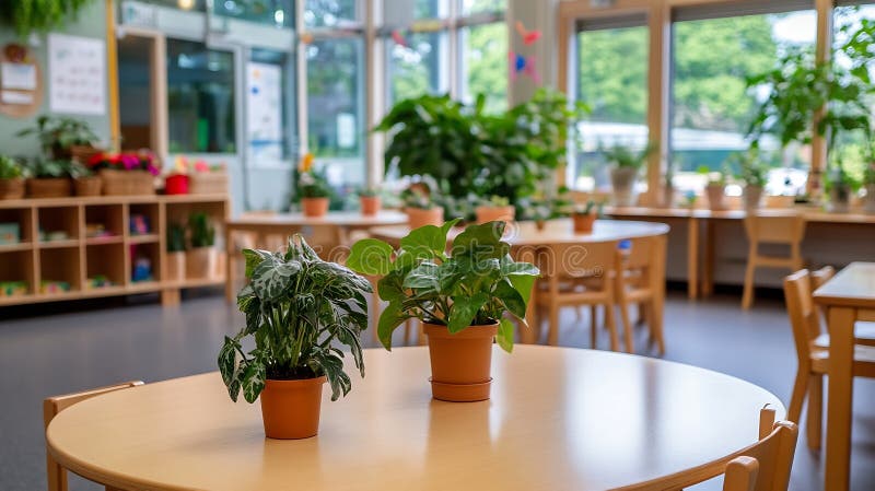Generative AI Greenery and Sunlight in Modern Indoor Classroom ...