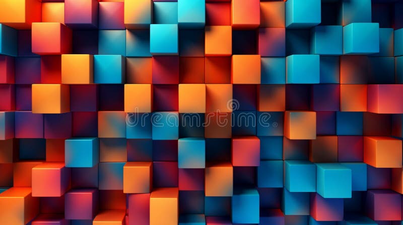 Generative Ai A Grid Pattern For A Structured And Organized Website Design Stock Illustration