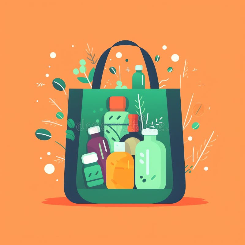 Generative AI Grocery Shopping - a Paper- Stock Illustration ... Generative AI Grocery Shopping - a Paper- Stock Illustration ...