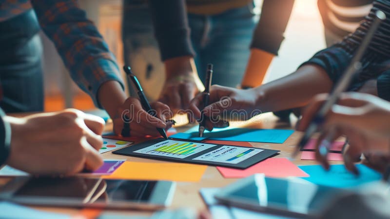 Generative AI Group of Designers Draw a Ux Website To Develop a Mobile ...