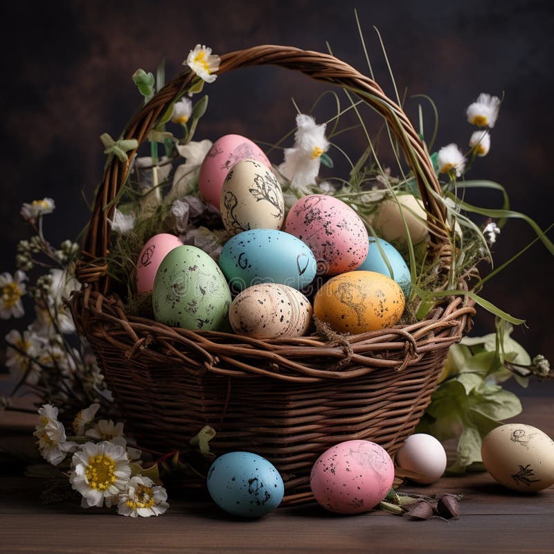 Happy Easter! Banner with Easter Eggs in Pastel Colors. Banner ...