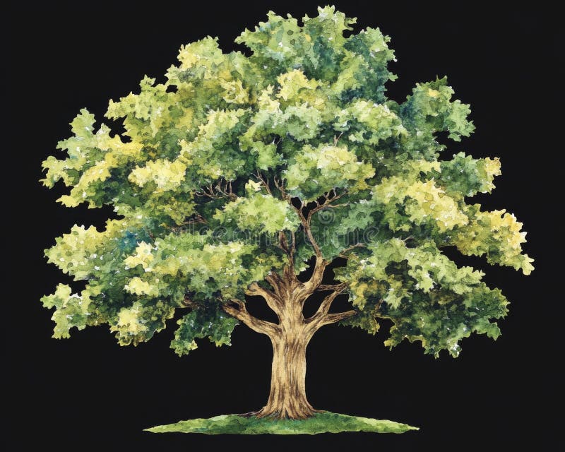 Generative Ai Has Created an Image of a Lush Green Deciduous Tree ...