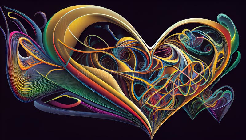 Generative AI, Heart of Colors: a Vibrant Abstract Expression of Love ...
