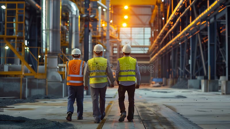 Generative AI Heavy Industry Engineers Walking in Steel Metal ... Generative AI Heavy Industry Engineers Walking in Steel Metal ...