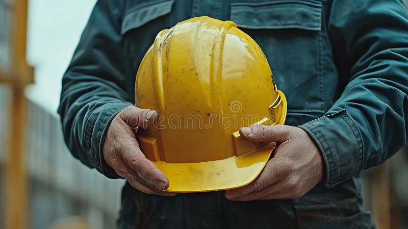 Generative AI Helmet Construction Engineer Team Men Hands Holding ...