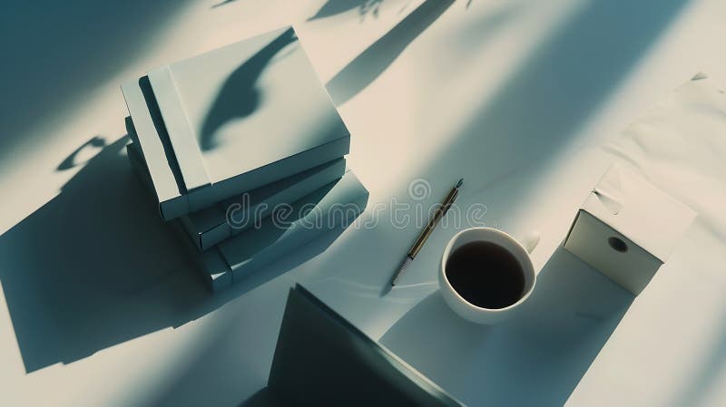 Generative AI High Angle of Composition with Tea Boxes a Writing Pen ...