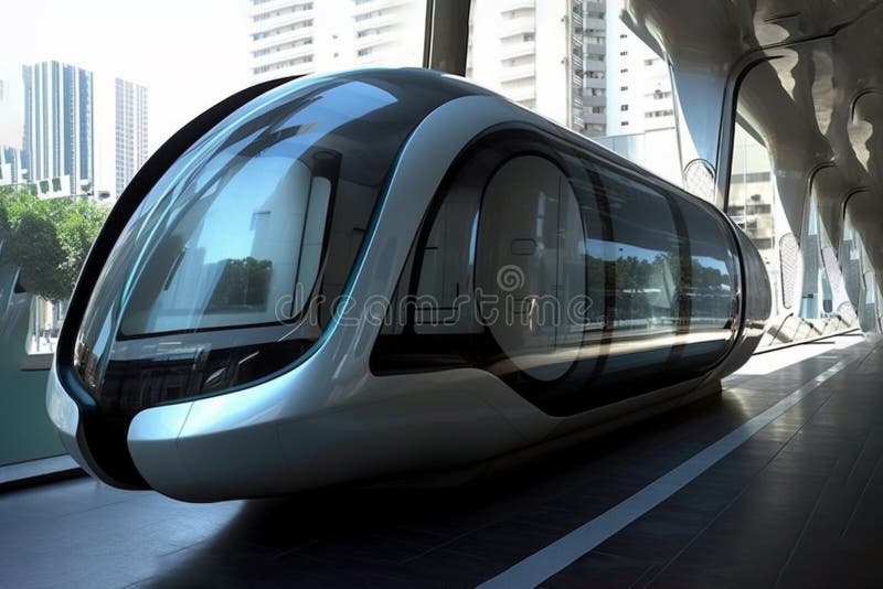 Generative Ai High Speed Train on Rail Tracks Stock Illustration ...