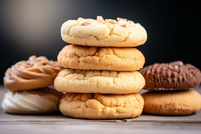 Generative AI Homemade Biscuits Stock Illustration - Illustration of ...