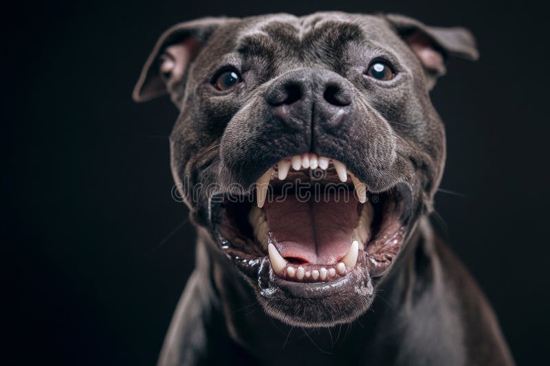 Generative Ai, Horrifying Expression Photo of a Dog with Sharp Teeth ...