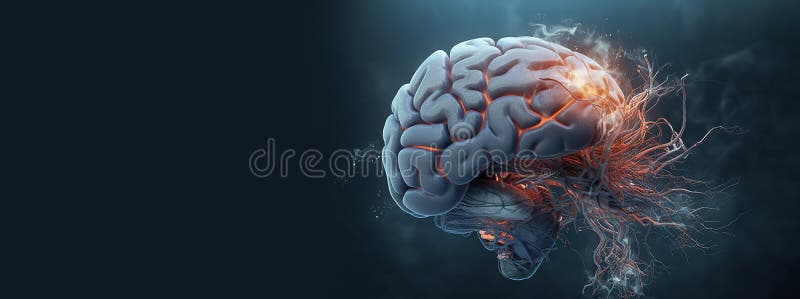 Generative AI, Human Brain and Artificial Intelligence Concept, Big ...