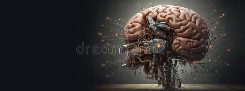 Generative AI, Human Brain and Artificial Intelligence Concept, Big ...