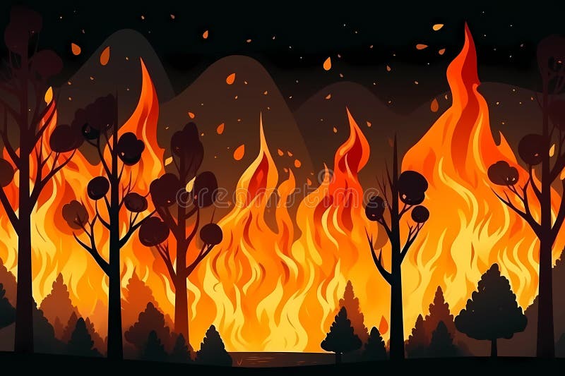 Iconic Image of the Devastating Forest Fire. Demonstrates the ...