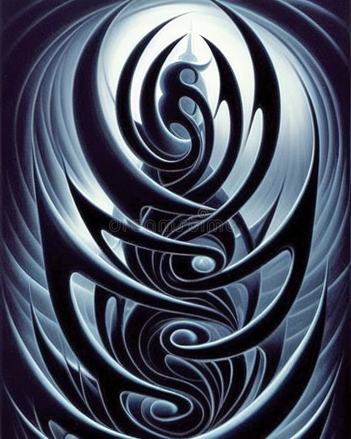 Black Celtic Design AI Abstract Art Backdrop Stock Illustration ...