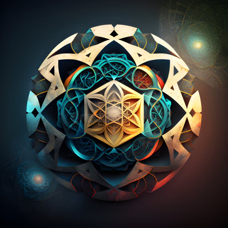 Generative AI Illustration. Abstract Geometry Pattern Stock ...