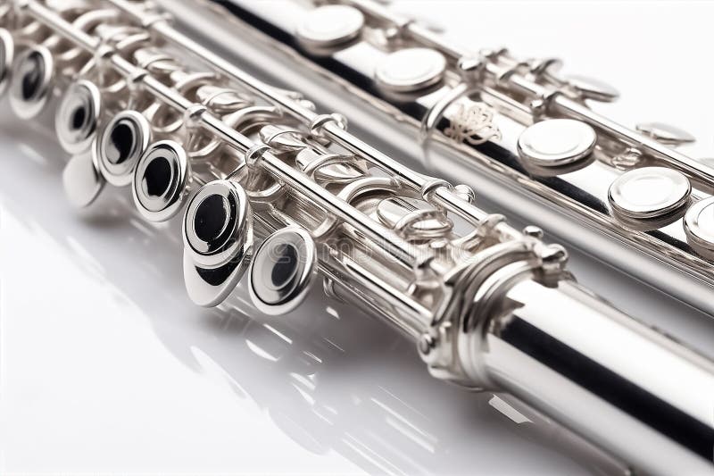 Generative Ai Illustration of a Classical Flute in Close-up Stock ...