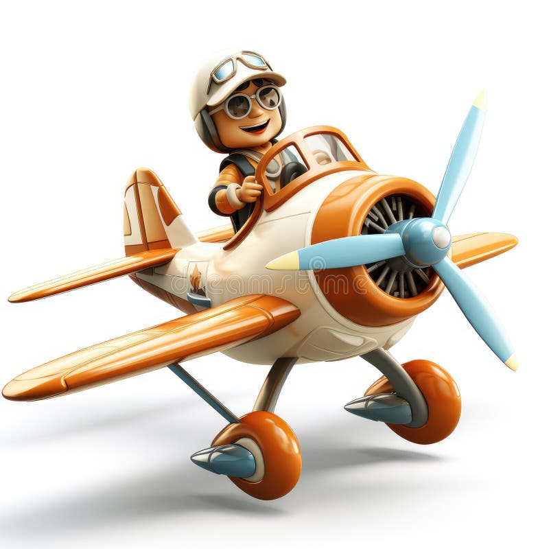 Generative Ai Illustration of 3d Cartoon from a Man Flying in Retro ...