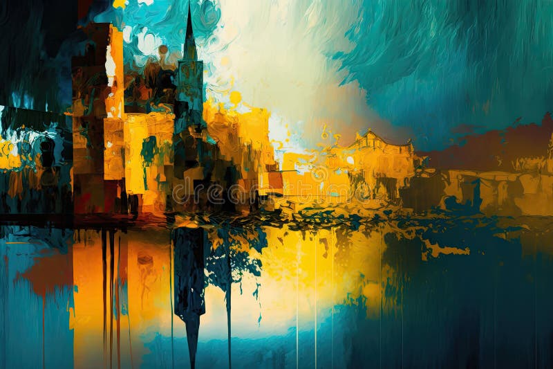 Generative AI Illustration Digital Abstract Impressionism Painting ...