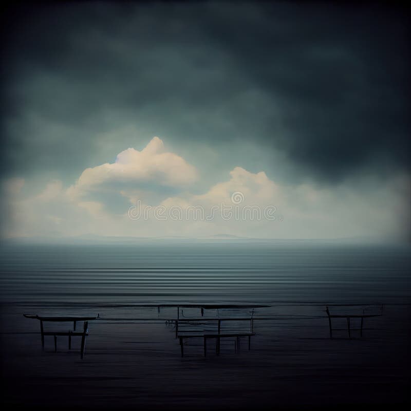 Generative AI Illustration of Dramatic Concept Landscape Image of ...