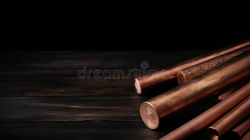 Elegant Copper Bar Background with Ample Copy Space Stock Illustration ...