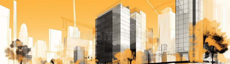 Generative Ai Illustration of a Future Building Construction ...