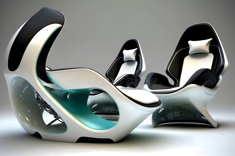 Generative Ai Illustration Futuristic Car Seat Stock Illustration ...