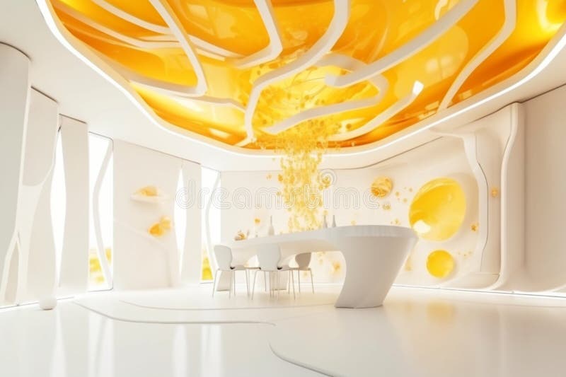 Generative Ai Illustration. Geometry Installation Stock Illustration ...