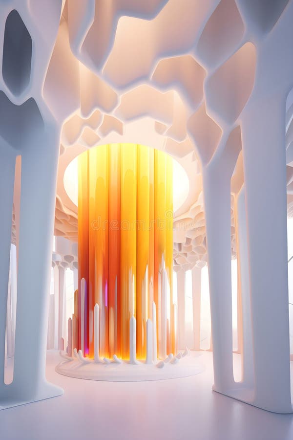 Generative Ai Illustration. Geometry Installation Stock Illustration ...