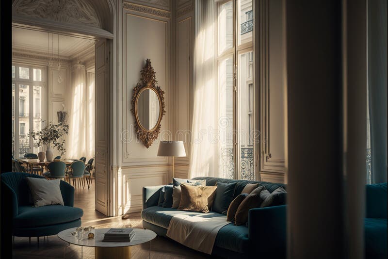 Generative AI Illustration of Glamour Modern Style Interior Design ...