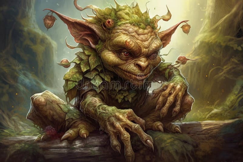 Generative AI Illustration of Goblin Fantasy Creature Stock ...