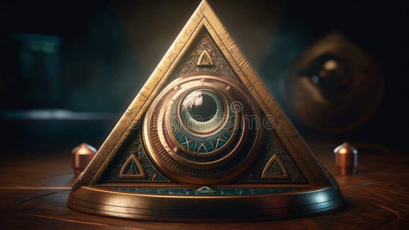 Generative AI Illustration of History and Secrets of Illuminati Concept ...