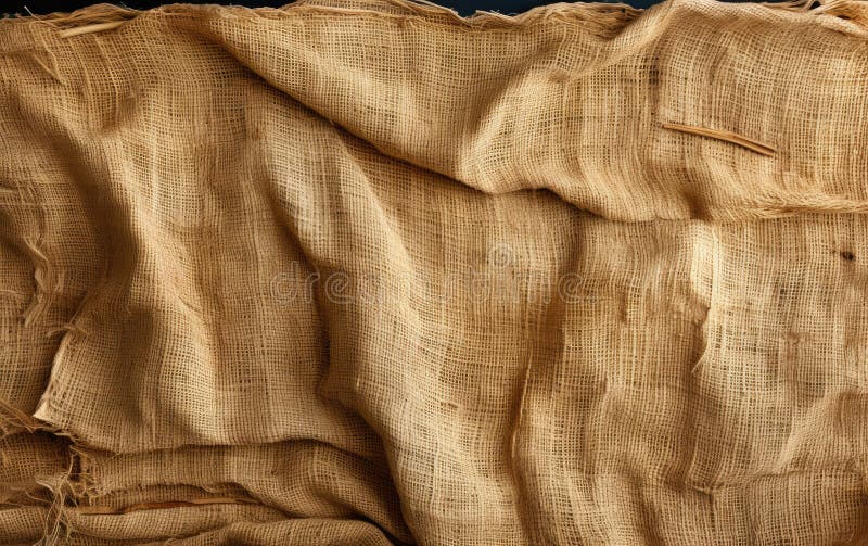 Generative Ai Illustration of Jute Hessian Sackcloth Canvas Stock ...