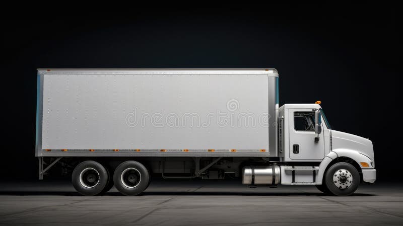 Generative Ai Illustration a Large American Truck with Blank Side Stock ...