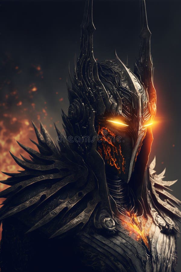 Generative AI Illustration of Lord Sauron Stock Illustration ...