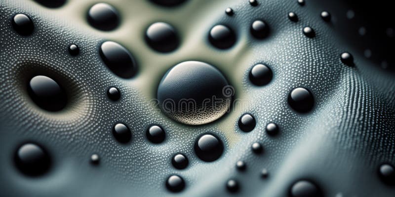 Generative AI Illustration of Many Rain Drops on Rough Surface Stock ...