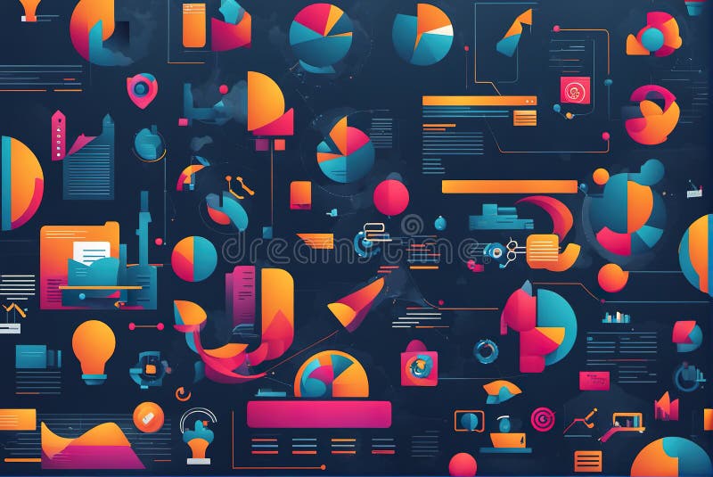 Generative AI, Illustration of Modern Business City and Economic ...