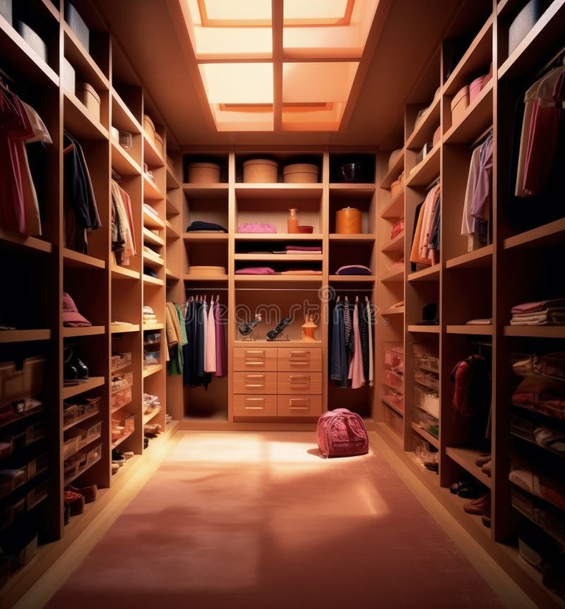 Generative Ai Illustration of Modern Dressing Room with Parquet Floor ...