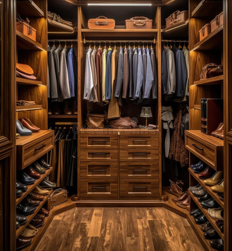 Generative Ai Illustration of Modern Dressing Room with Parquet Floor ...