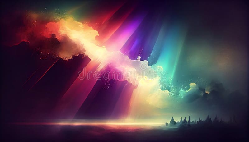 Generative AI, Illustration, Rainbow Haze: Create a Dreamy and Ethereal ...
