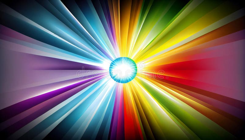 Rainbow Sunburst Background. Stock Illustration - Illustration of glare ...