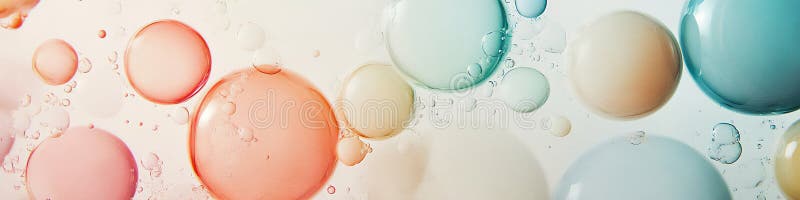 Soft Pastel-colored Bubbles Overlapping with Delicate Textures and ...