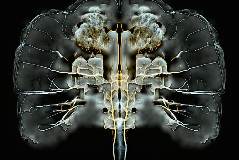 Generative AI.Illustration Visualization of Computed Tomography, MRI of ...