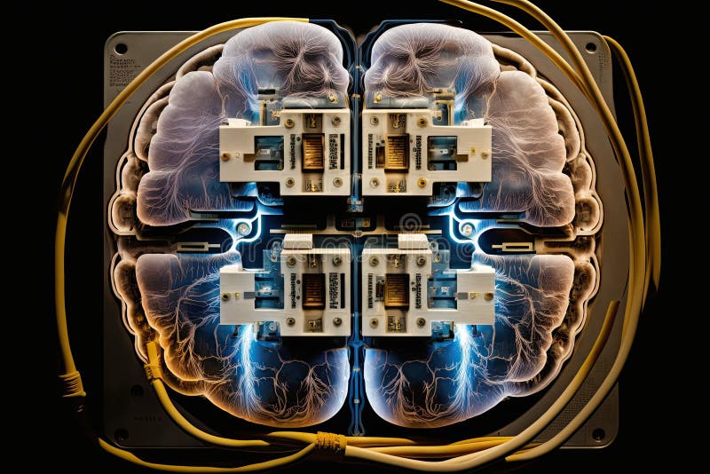 Generative AI.Illustration Visualization of Computed Tomography, MRI of ...