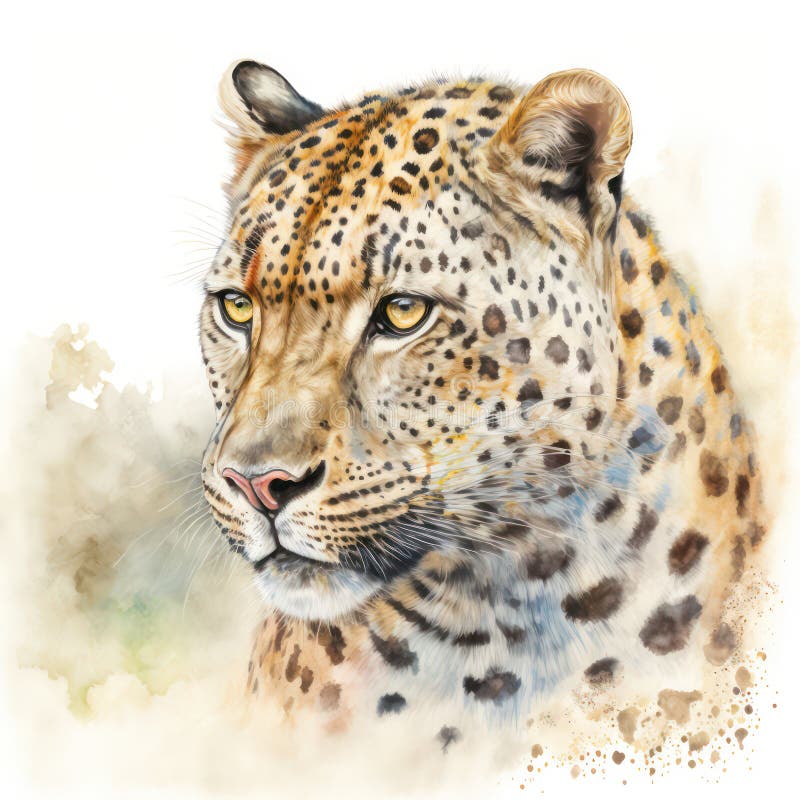Generative AI Illustration of Watercolour Painting Image of Endangered ...