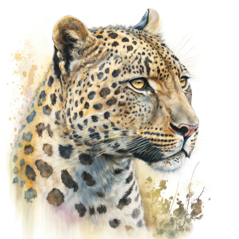 Generative AI Illustration of Watercolour Painting Image of Endangered ...
