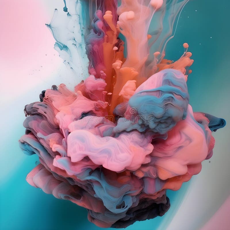 Generative Ai Illustrations, FLUID ART, MIXING COLORS, that EXPLODE and ...
