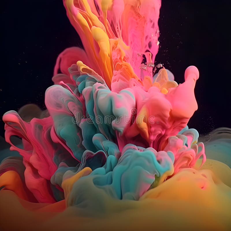 Generative Ai Illustrations, FLUID ART, MIXING COLORS, that EXPLODE and ...
