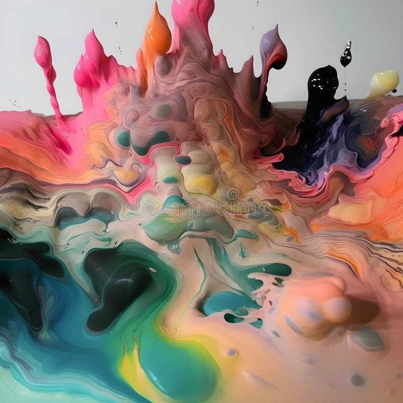 Generative Ai Illustrations, FLUID ART, MIXING COLORS, that EXPLODE and ...