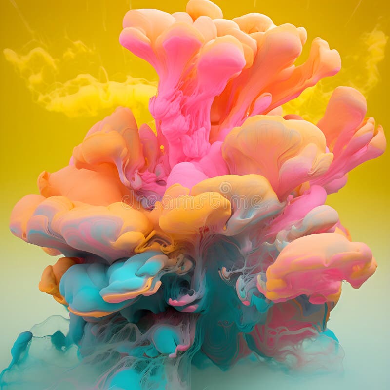 Generative Ai Illustrations, FLUID ART, MIXING COLORS, that EXPLODE and ...