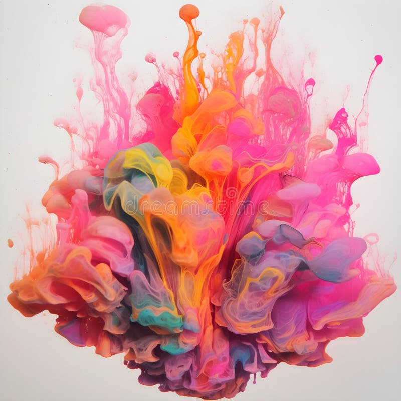Generative Ai Illustrations, FLUID ART, MIXING COLORS, that EXPLODE and ...
