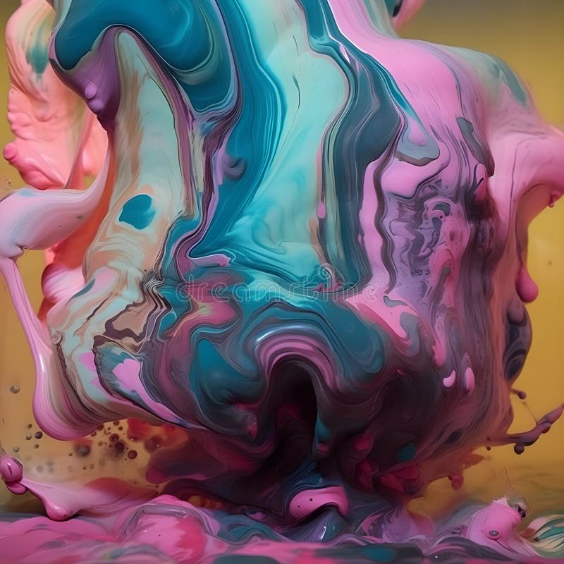 Generative Ai Illustrations, Fluid Art, Mixing Colors, that Explode and ...